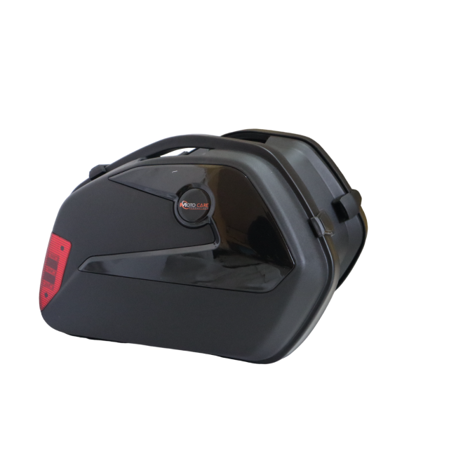 Fiber Side Box With LED [ V-35 ]- 35 Liters | Motocare