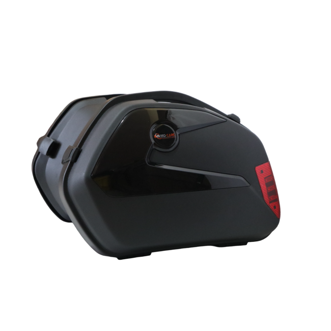 Fiber Side Box With LED [ V-35 ]- 35 Liters | Motocare